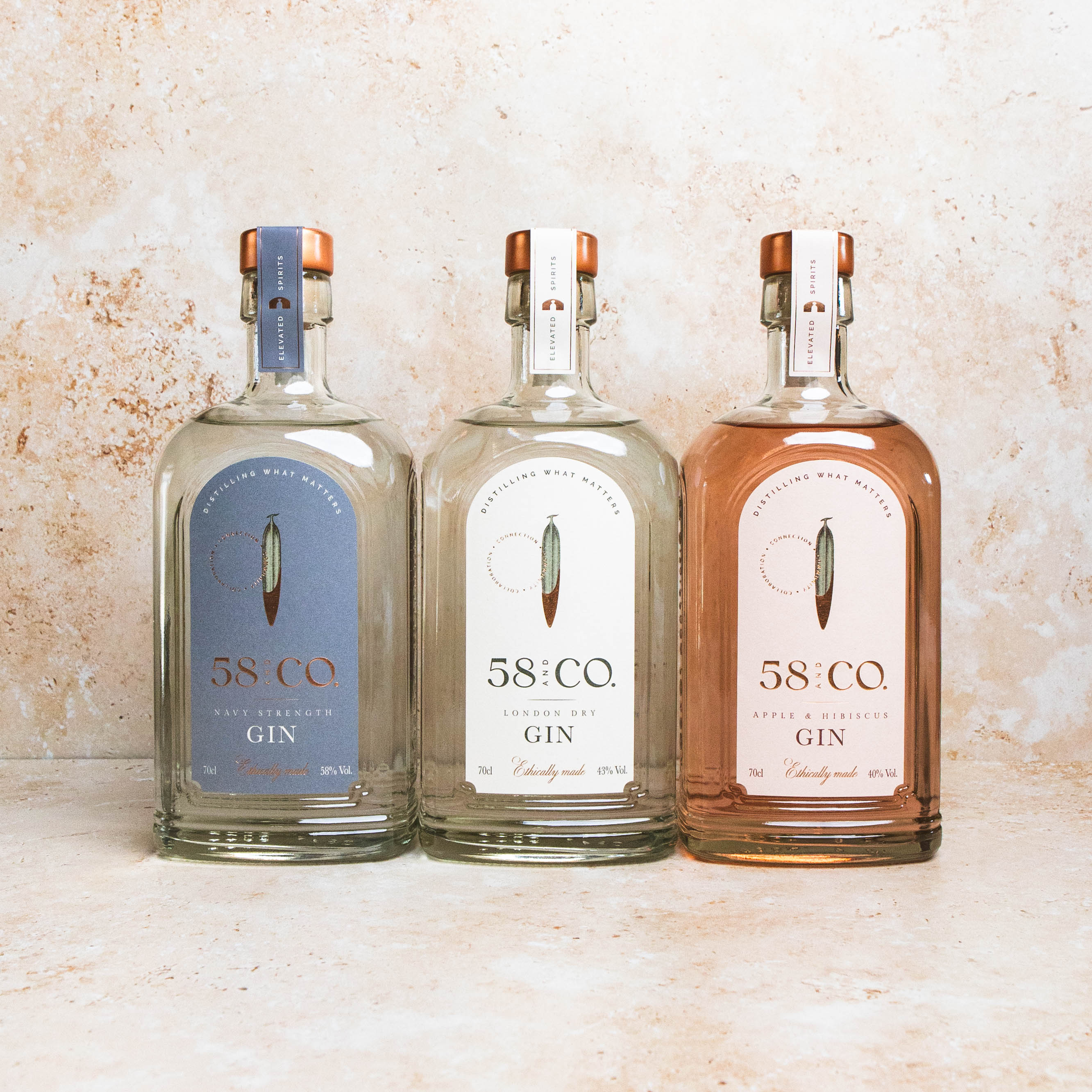 58 and CO Gin | London Dry, Pink Gin, Navy Strength | Made in London
